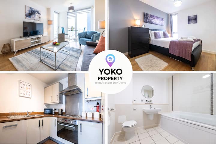 Modern City Centre Flat • Balcony • Free Parking - Milton Keynes