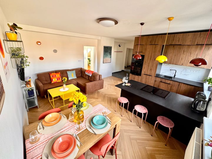 New Flat Close To Center - View|kitchen|ac|netflix - Brno