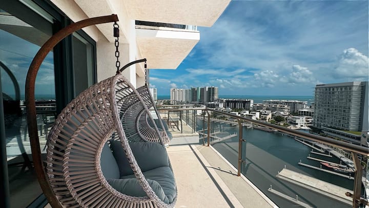 Top/3br/increíbles Vistas Al Mar/balcón/gym/padel - Isla Mujeres