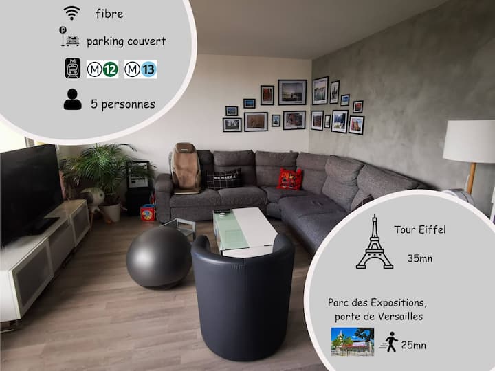 Appartement Avec Balcon Et Parking à 10mn Du Métro - Issy-les-Moulineaux