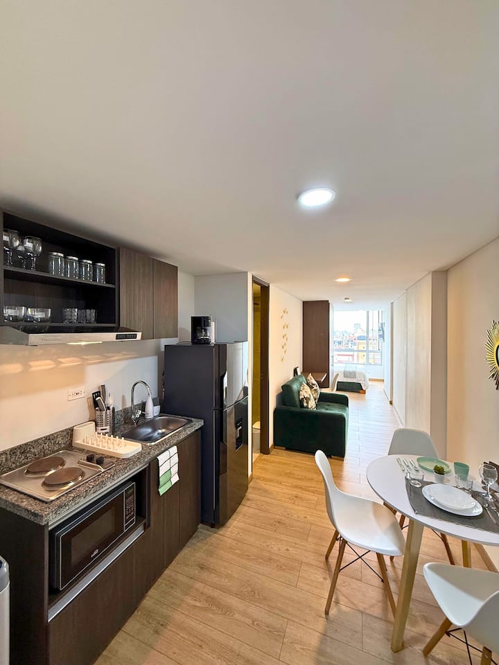 Renteo | Urban & Fancy Loft Con Vista En Chapinero - Calima