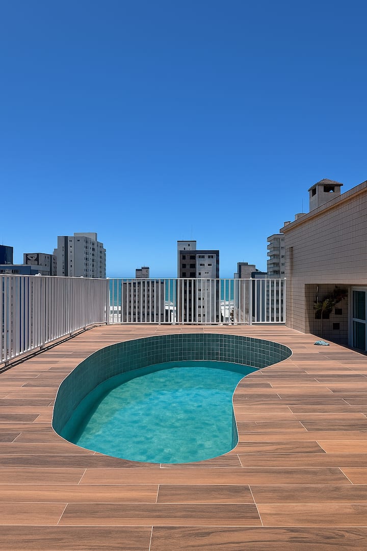 Cobertura Vista Mar Piscina Privativa Guilhermina - Praia Grande