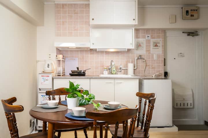 春吉屋【春吉/中洲徒歩5分/屋台街すぐ/wi-fi完備清潔/ビジネス最適/２６.５㎡アパートメント】 - Fukuoka