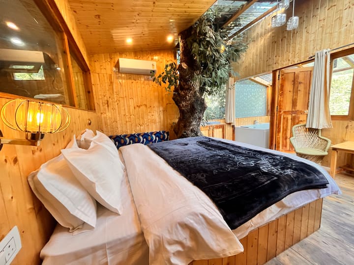 Sky Nest Wooden Tree House Jibhi - Jibhi