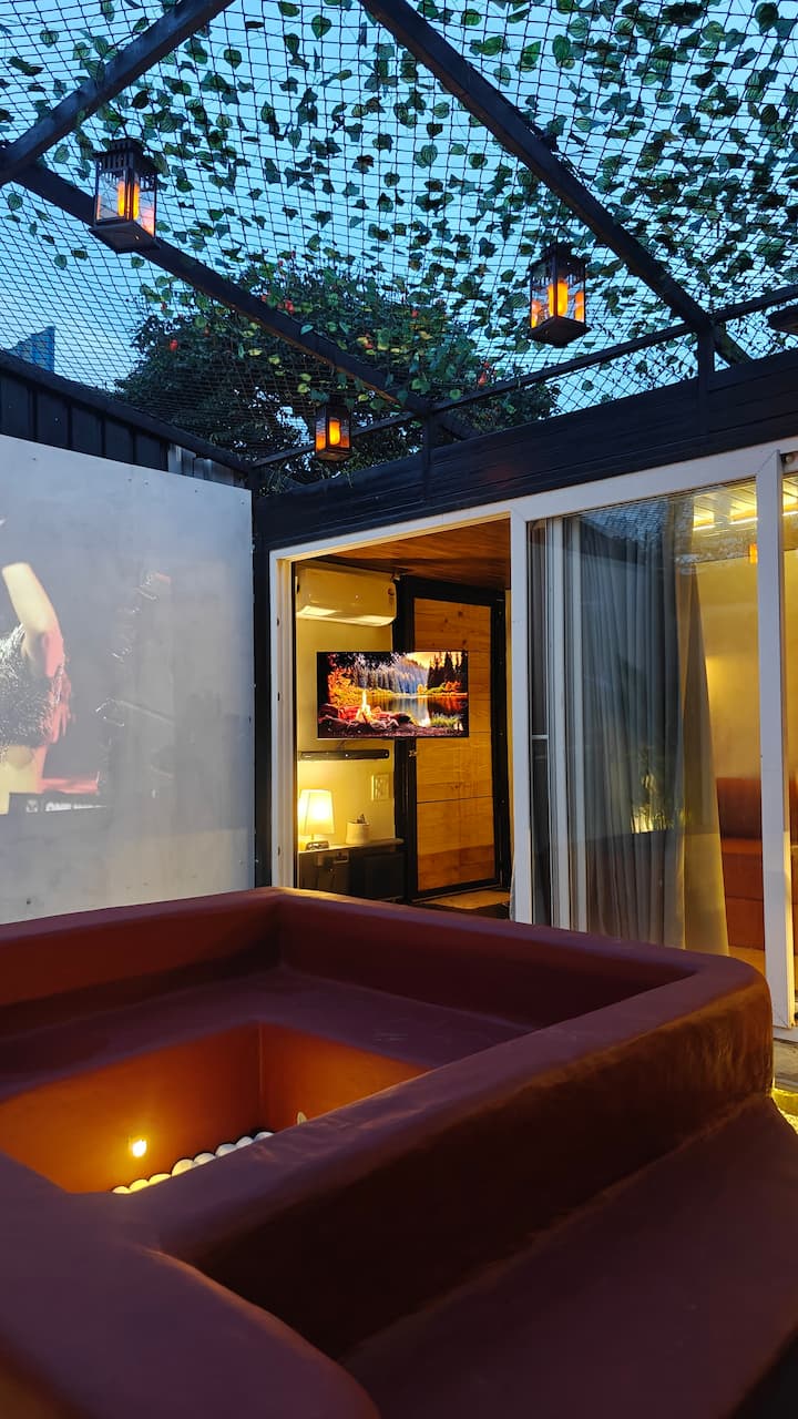 The Sky Fire Lit Container Home - Maharashtra