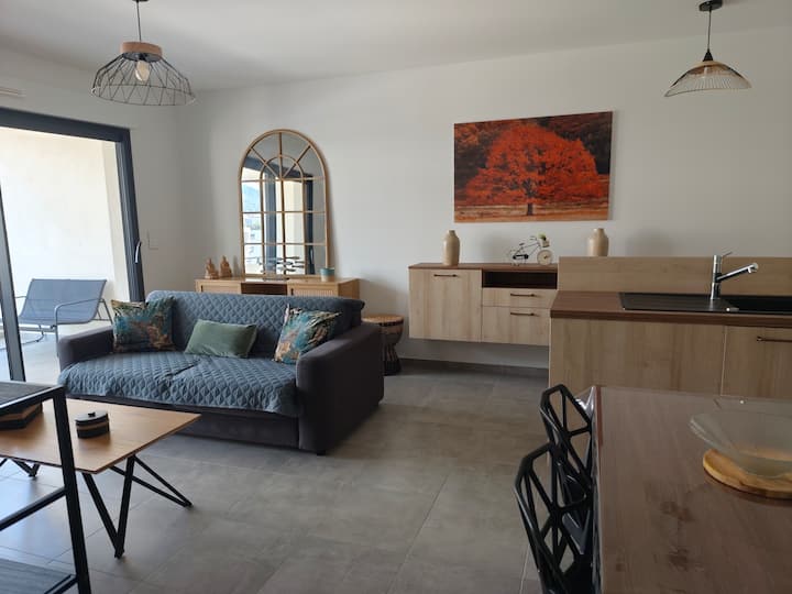 Superbe T2 Neuf Vue Montagne - Borgo