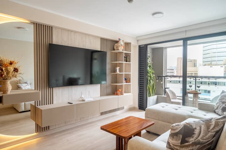 1br King Miraflores Infinity Pool Coworking Ac Gym - Peru