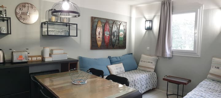 Appart Cosy Avec Piscine Entre Lac Et Océan - Carcans