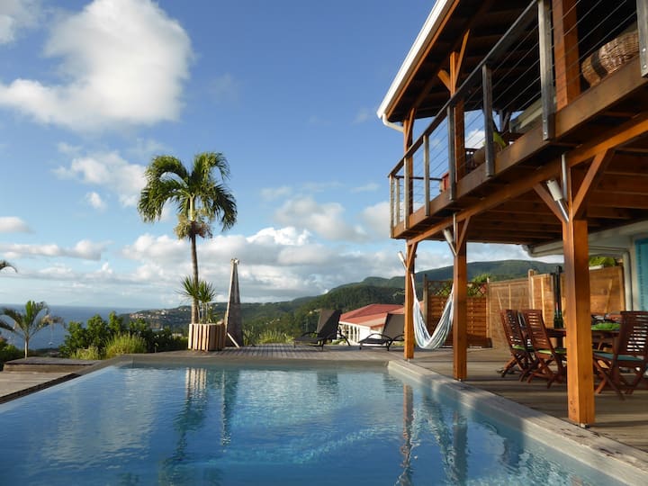 Villa Bleue Malendure : Vue Mer, Coucher De Soleil - Guadeloupe
