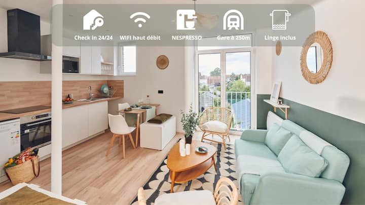 Appartement Lumineux, 2 Chambres, à 2 Min De Lille - Lesquin