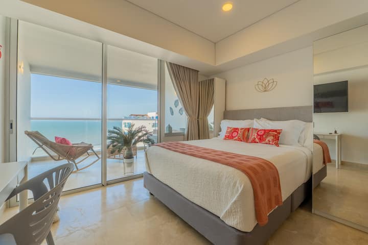 Vista Al Mar•terraza Privada&spa •Aeropuerto 2 Min - Cartagena