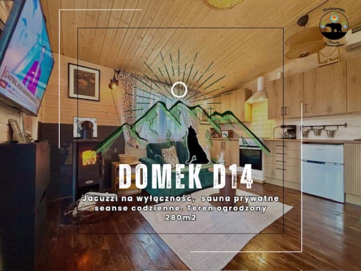 D14 Domek Jacuzzi Kominek Sauna Ogród - Solina, Poland
