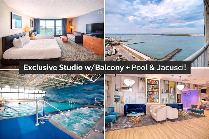 Exclusive Studio W/ Balcony + Pool & Jacuzzi! - Atlantic City, NJ