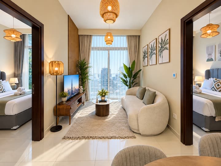 Luxury 2br Downtown Stay Near Burj Khalifa - Dubai