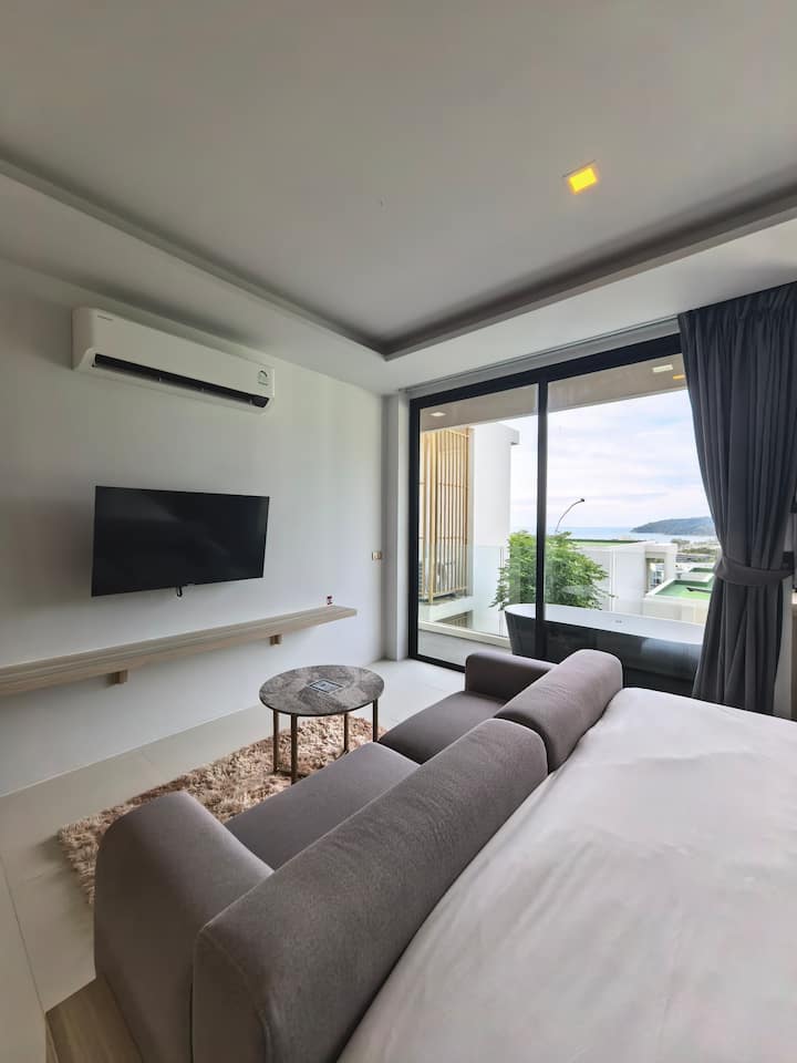 安达曼海景1卧室/步行可达卡伦海滩/交通便利/泳池健身房免费使用 - Kata Beach