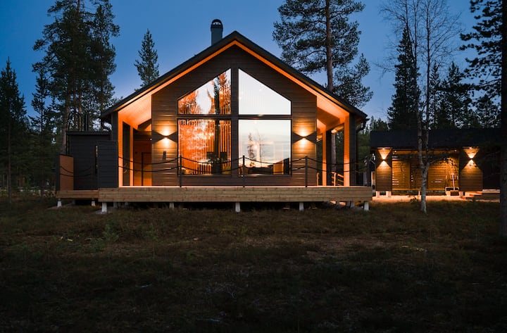 Tunnelmallinen Huvila Tunturimaisemassa - Lappland