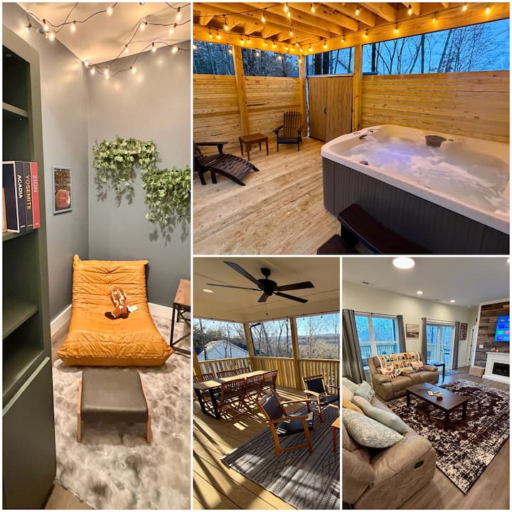 Chatt Vistas-new-4bdr-2units-hot Tub-sleeps 12+ - Lookout Mountain, TN