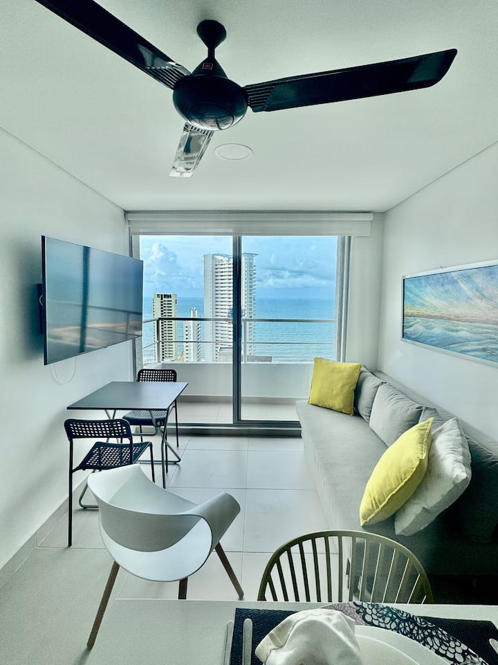 Piso 30 Vista Panorámica Al Mar Playa A 9 Minutos - Colombia