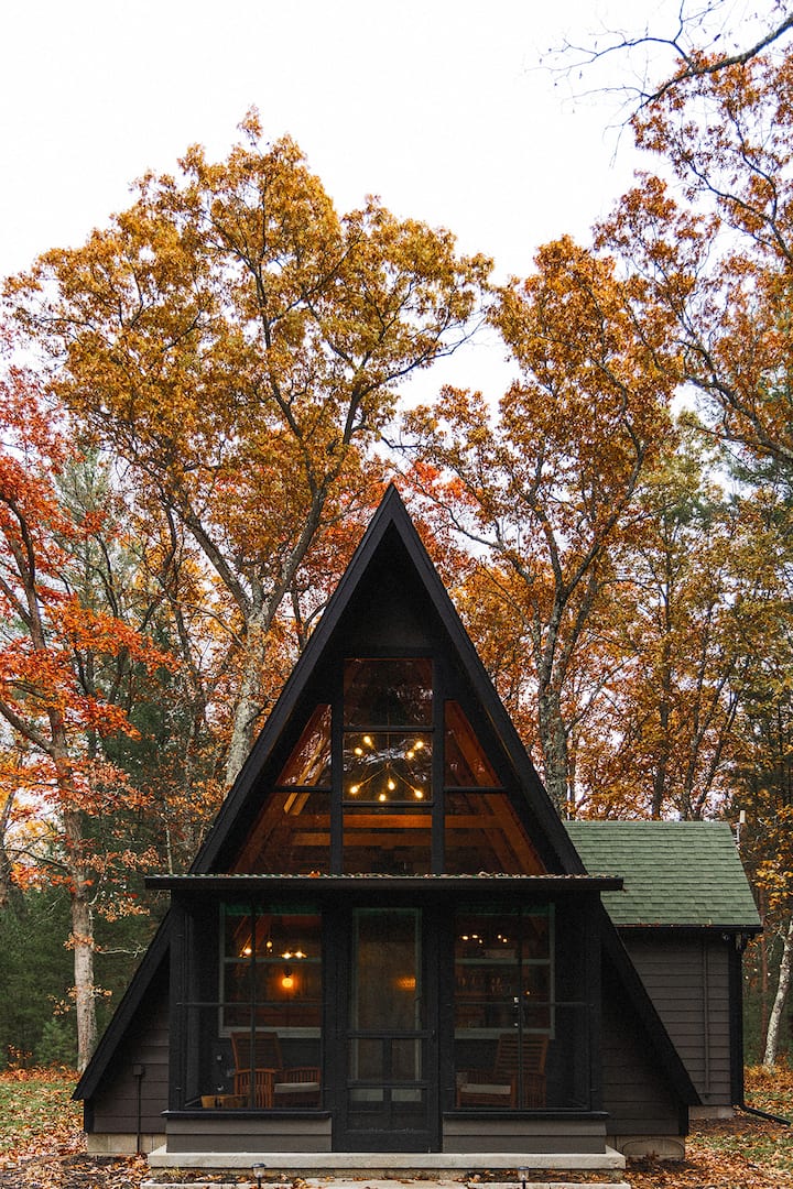 Tranquil A-frame Cabin In The Woods W/ Sauna - Michigan