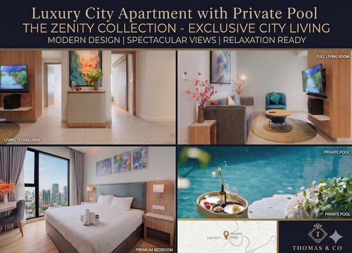 Zenity@central Luxury 2br House | Free Pool & Gym - ホーチミン