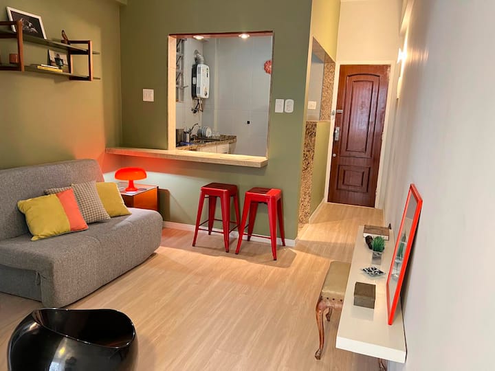 Copacabana: Estilo E Conforto A 2 Quadras Da Praia - Brazilië