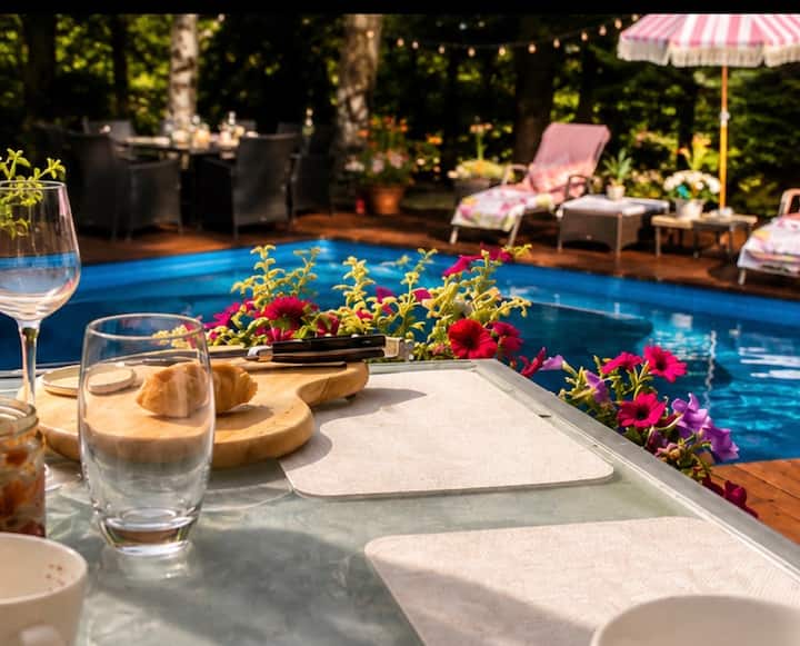 Luxury Heated Pool Retreat Sleeps 10 Forest View - 풀