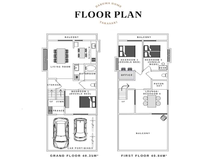 Hu2 Daruma Home Takasaki | Free Parking For 2 Cars - Maebashi