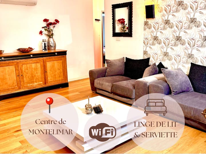 Le 84# Appart' Spacieux Et Calme Au Centre Ville - Montélimar