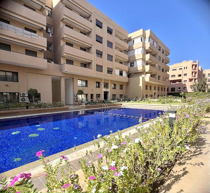 Appartement Moderne Avec Piscine Terrasse Parking - Marrakech