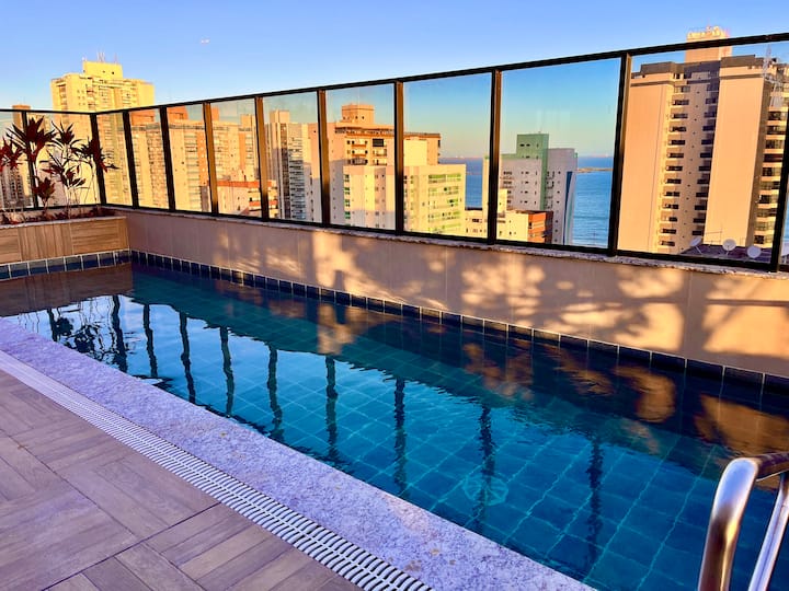 Apartment With En-suite And Balcony - Pool And Beach - Vila Velha