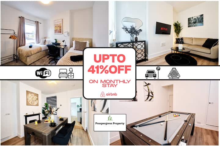 41% Off Jan/feb | 2br House W/ Fun Games Room - Coventry