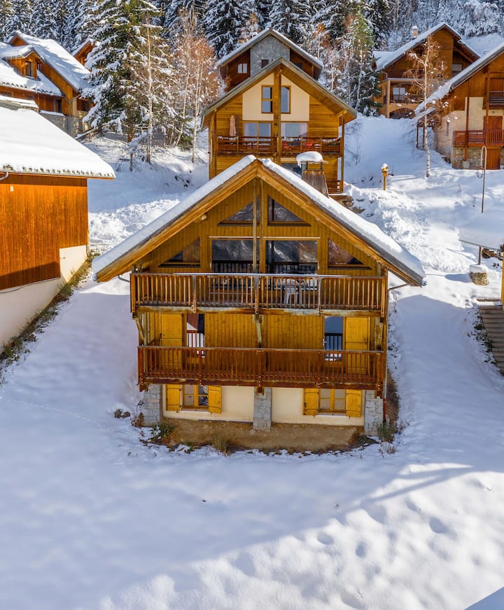 Alpe Huez Oz 2 Chalets 22 Pers Option Jacuzzi - Vaujany