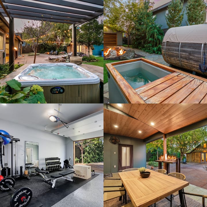 Luxe Retreat W/hot Tub, Sauna, Cold Plunge, Gym - Boise