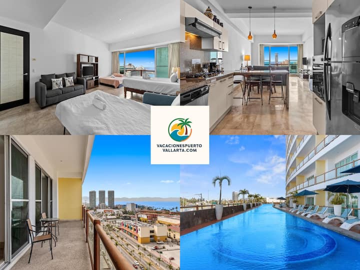 Penthouse Escape Deck12, Oceanview, Free Shuttle - Puerto Vallarta