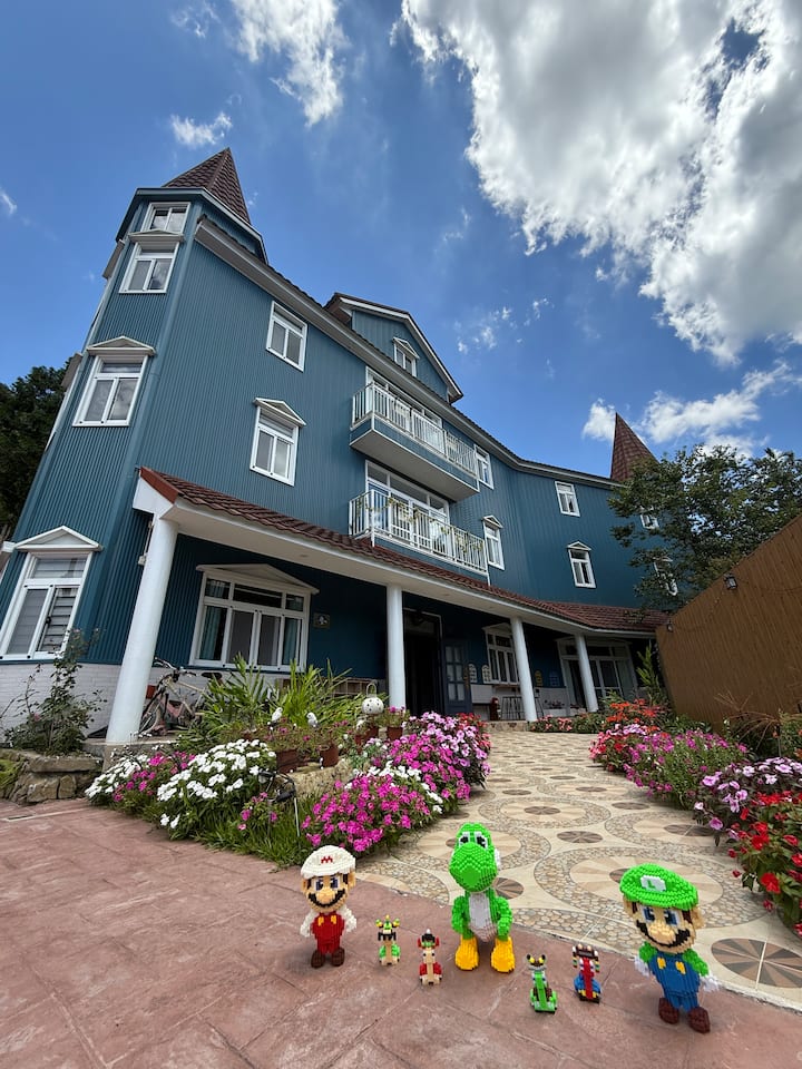 「布魯Blue堡莊園|日月潭住宿推薦,湖景美景與九族文化村近在咫尺」 - 草屯鎮