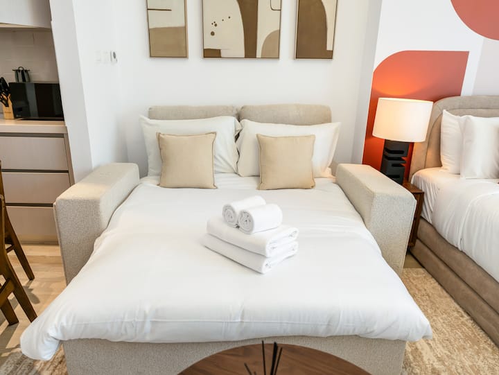 Chic Studio | 1 Min To Ferrari World & Seaworld - Aéroport d'Abou Dabi (AUH)