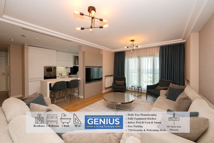 Luxury 1br Apt | Daily Housekeeping | Gym - Başakşehir