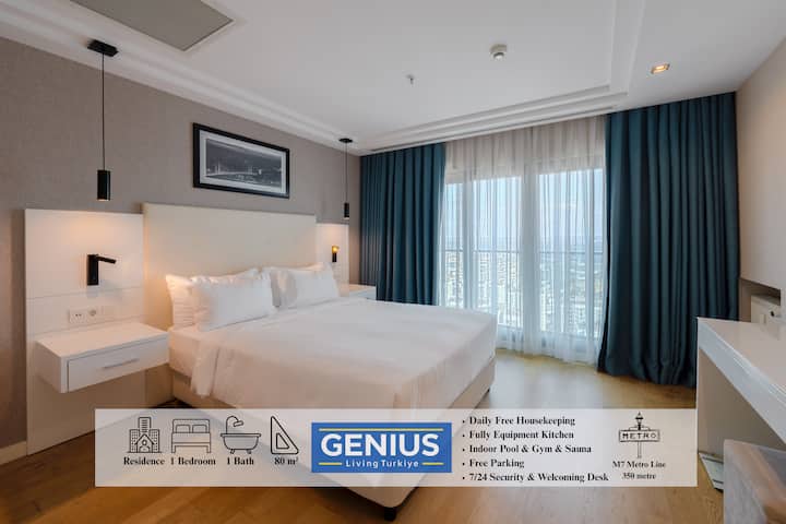 Stylish 1 Bdr Residence | Metro 3 Min | Pool&gym - 이스탄불