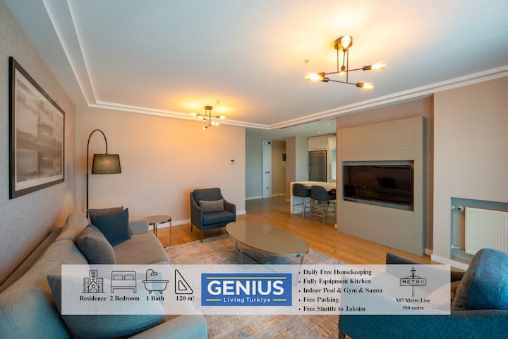 2 Bedroom Apt.| Free Shuttle Totaksim + Near Metro - Başakşehir
