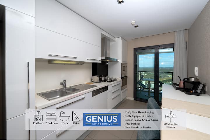 Elegant 2 Bedroom Apt | Daily Free Housekeeping - Başakşehir