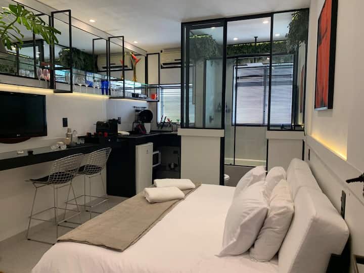 Copacabana Mini-loft Com Jacuzzi - 3min Da Praia - Copacabana