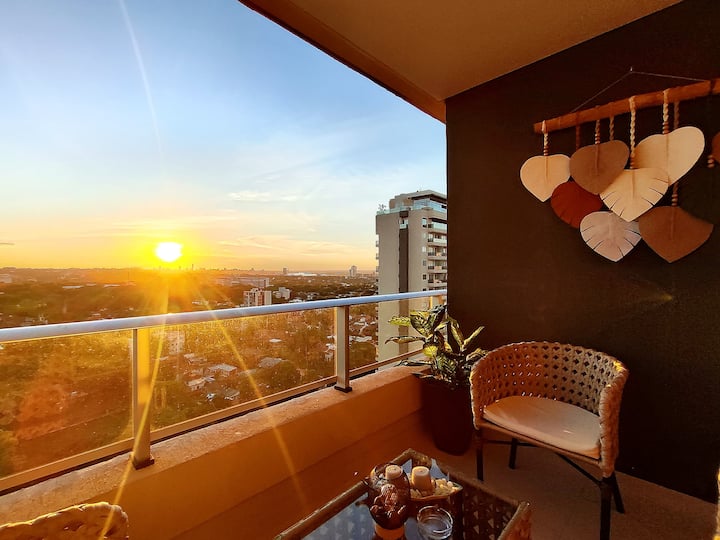 Premium Skyline Sunset • Top Location & Pool - Asunción