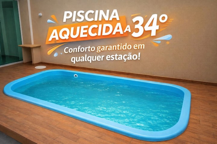 Piscina Aquecida, Ar Condicionado, Wi-fi - Olímpia