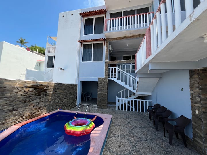 Bonita Casa Vista Al Mar Para Relajarse - Pie de la Cuesta