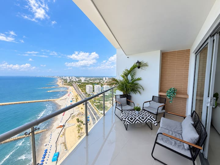 25th Floor | Stunning Sea View + Prime Location - Cartagena