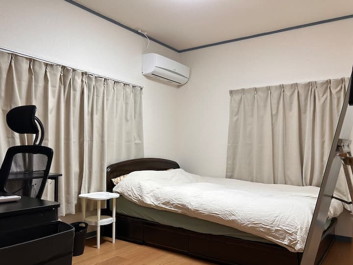 高速Wifi/シェアハウスの鍵付き個室/新宿25分/自然豊かな緑地の隣/駅徒歩15分/202 - Tama