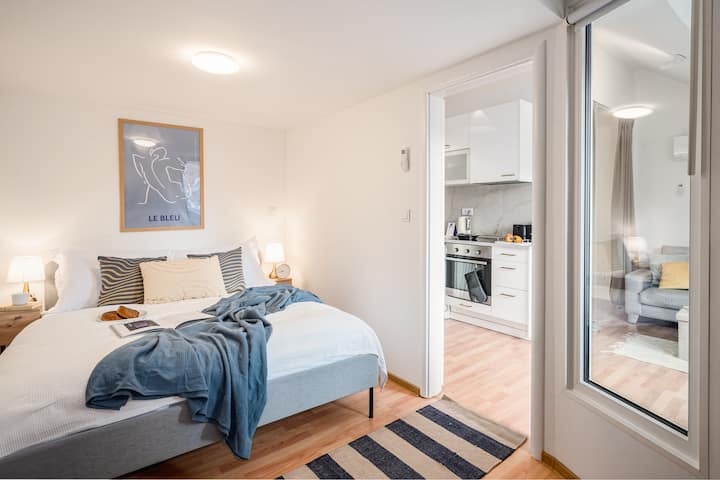 1bdr Apt. W/ Sauna & Ac • 100mb Wi-fi • Work Desk - Prague