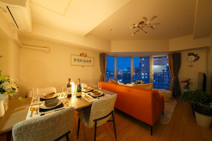 *Open*タワマン19階絶景/札幌中心すすきの徒歩/家族/グルメ/スキー/空港バス3分/2ldk - Sapporo