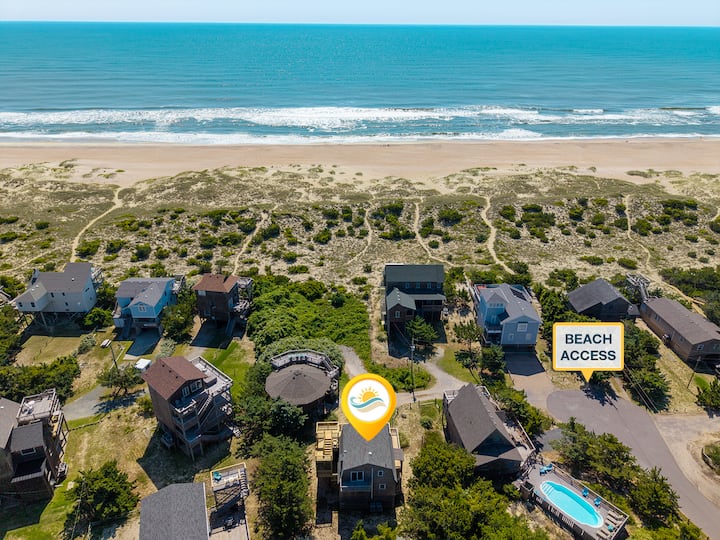 Stargazer  Semi-oceanfront W/ocean Views, Hot Tub - Outer Banks, NC
