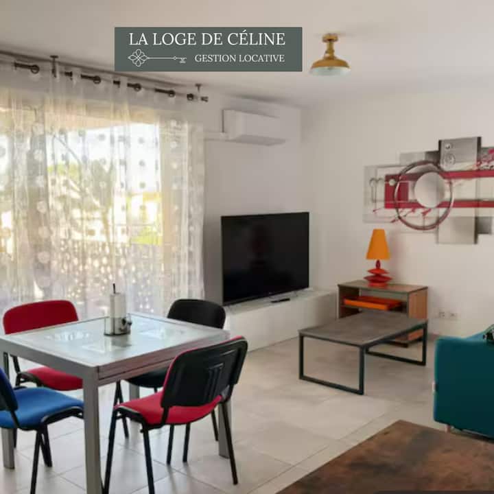 Appart Lumineux 4 Pers, Clim Et Grande Terrasse - Mauguio